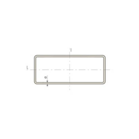 Tubo rectangular 30 x 10 x 1,5 mm.